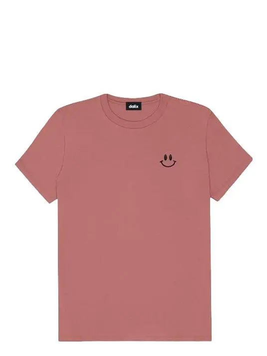 DALIX Smile Face Tee - Mauve