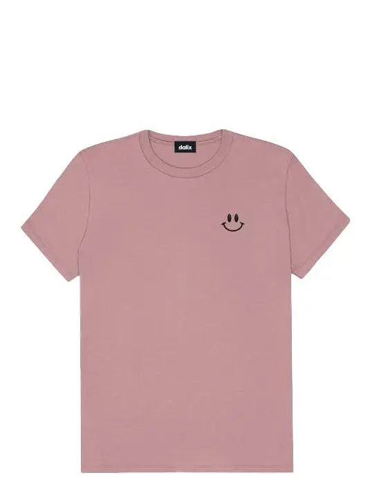 DALIX Smile Face Tee - Orchid Purple