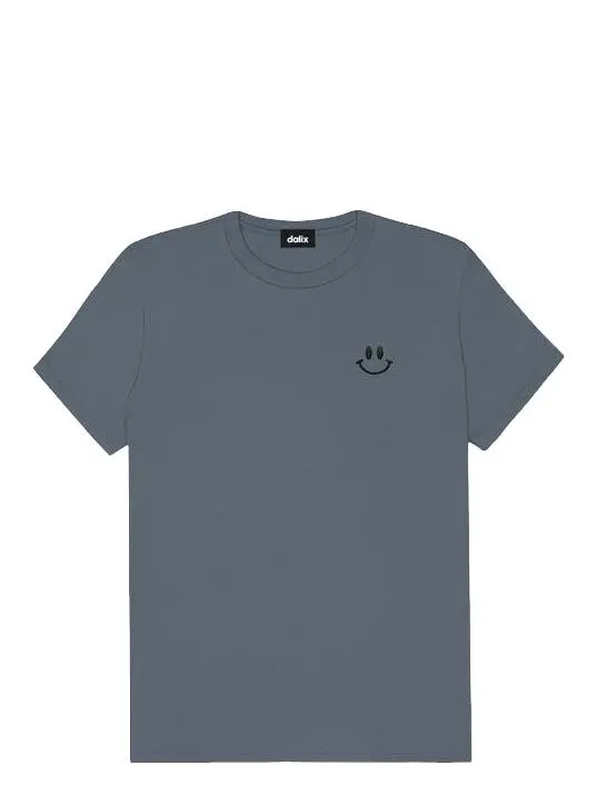 DALIX Smile Face Tee - Vintage Navy