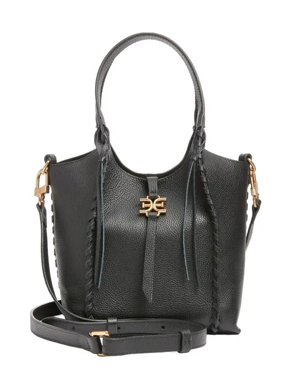Sam Edelman Sylvia Mini Leather Crossbody Bag - Black