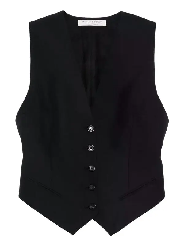 Philosophy Di Lorenzo Serafini V-neck Waistcoat - Black