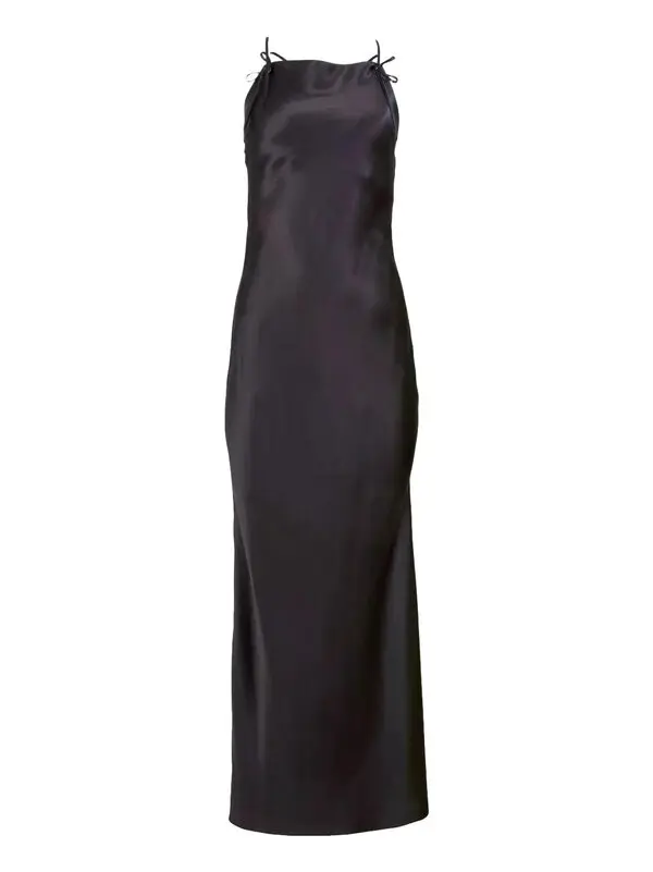 Fleur Du Mal Silk Dress - Black