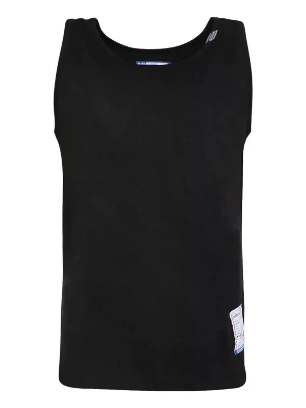 Mihara Yasuhiro Logo-appliqué Cotton Tank Top - Black