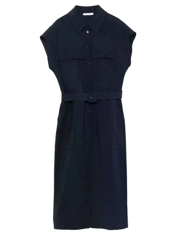 Patrizia Pepe Long Shirt Dress - Blue