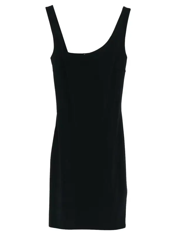 Patrizia Pepe Logo-plaque Mini Dress - Black