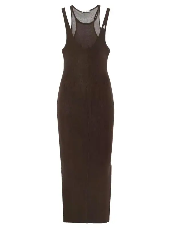 Patrizia Pepe Knitted Midi Dress - Brown