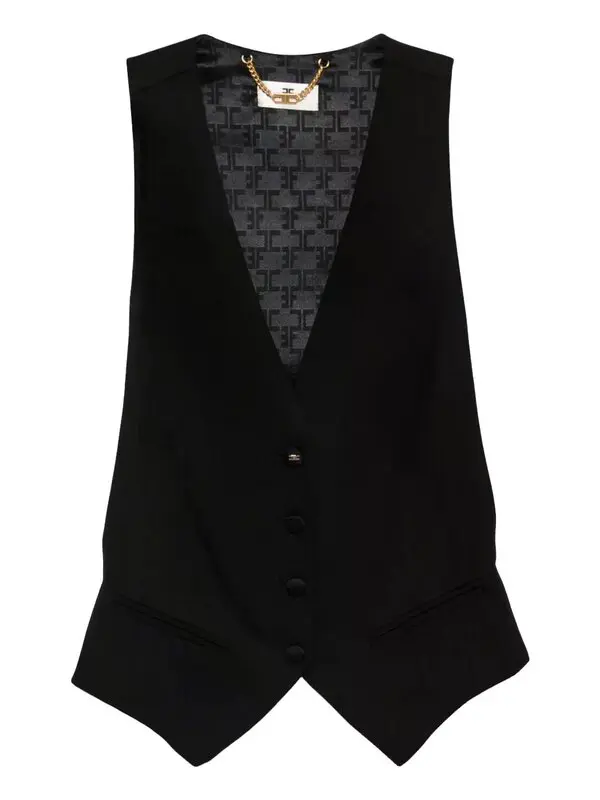 Elisabetta Franchi Lightweight Vest - Black