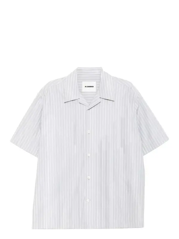 JIL SANDER Short-sleeved Striped Shirt - Grey