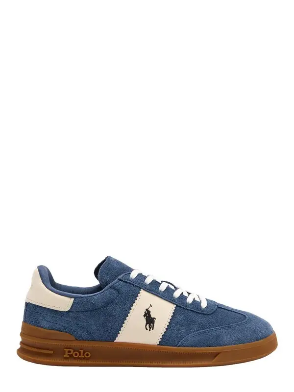 Polo Ralph Lauren Panelled Suede Sneakers - Navy