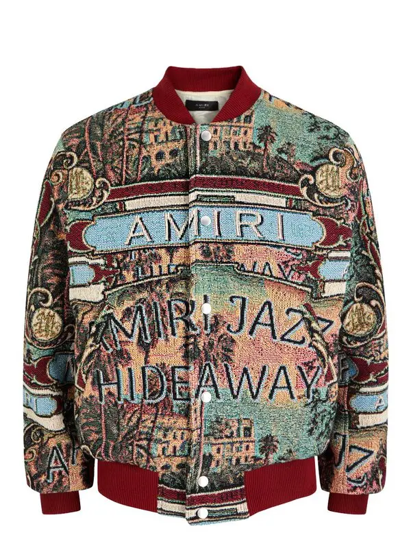Amiri Jazz Hideaway Jacquard Bomber Jacket - Multicoloured 1