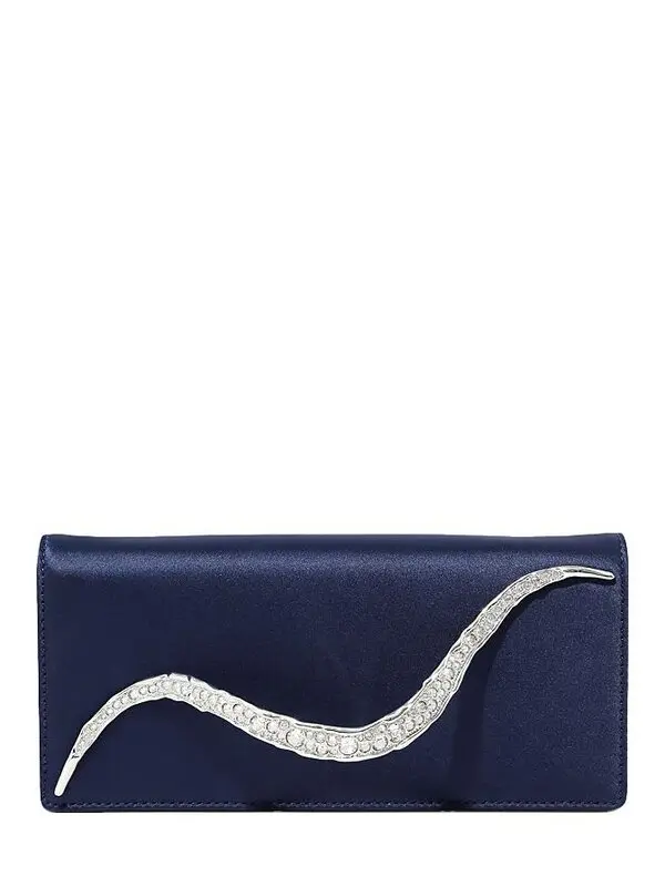 Alexis Bittar Crystal Curve Clutch - Royal Navy