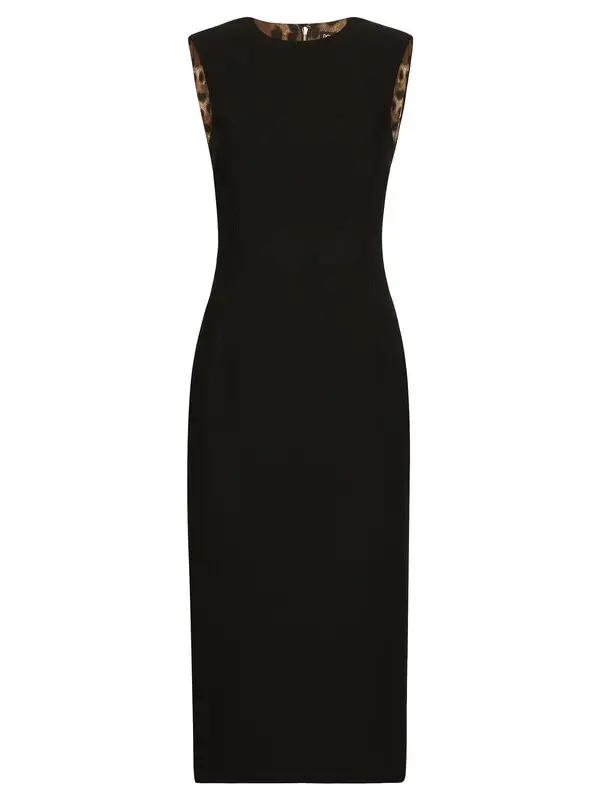 Dolce & Gabbana Stretch Wool Sheath Dress - Black