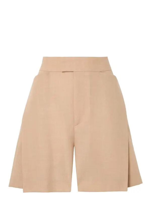 Victoria Beckham Wool-blend Tailored Shorts - Neutrals