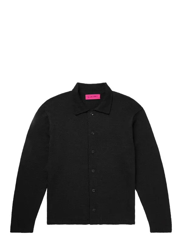 THE ELDER STATESMAN Nora Lite Cotton Cardigan - Black