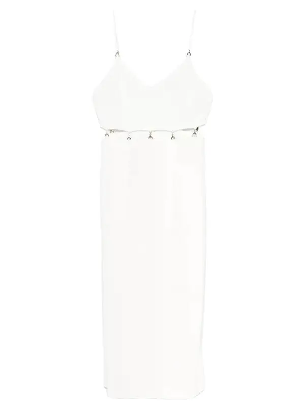 Patrizia Pepe Logo-plaque Midi Dress - White