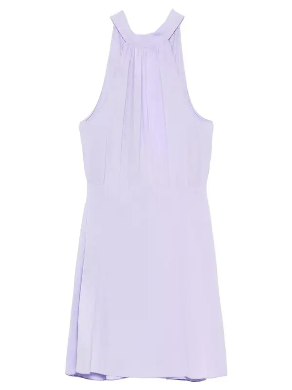 Patrizia Pepe Halterneck Mini Dress - Purple