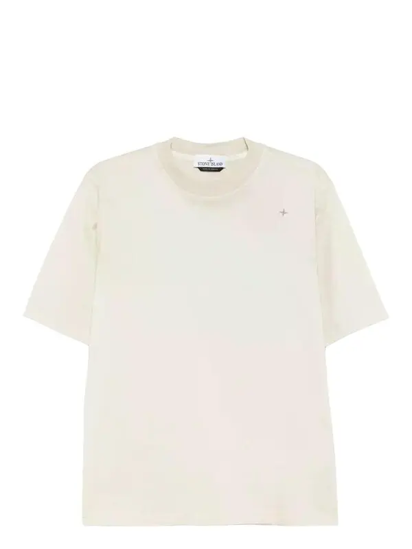 Stone Island Compass-embroidered T-shirt - Neutrals