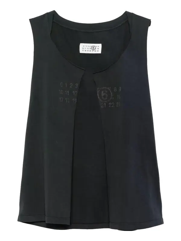 MAISON MARGIELA Numbers-motif Vest - Black