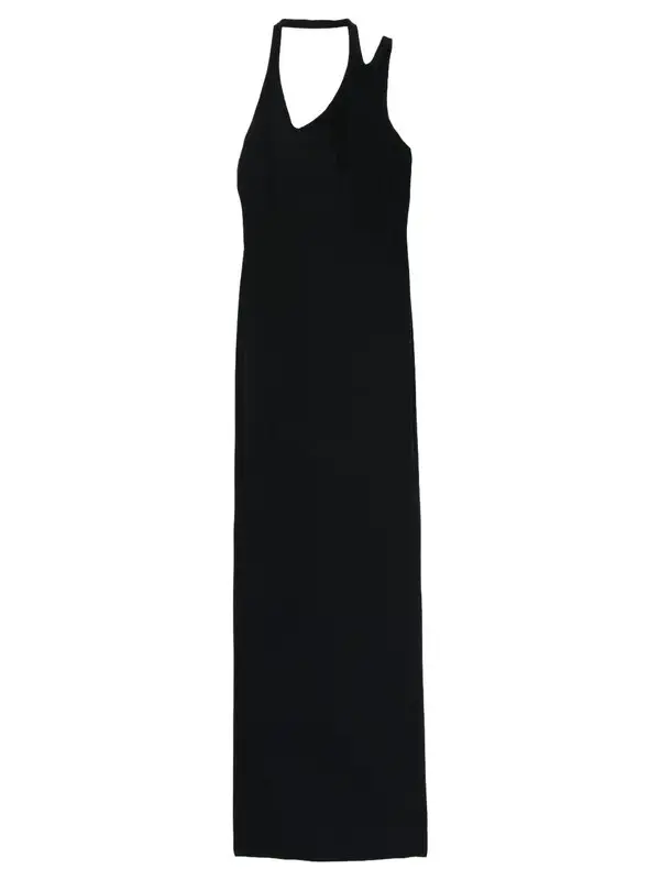 Patrizia Pepe Halterneck Maxi Dress - Black