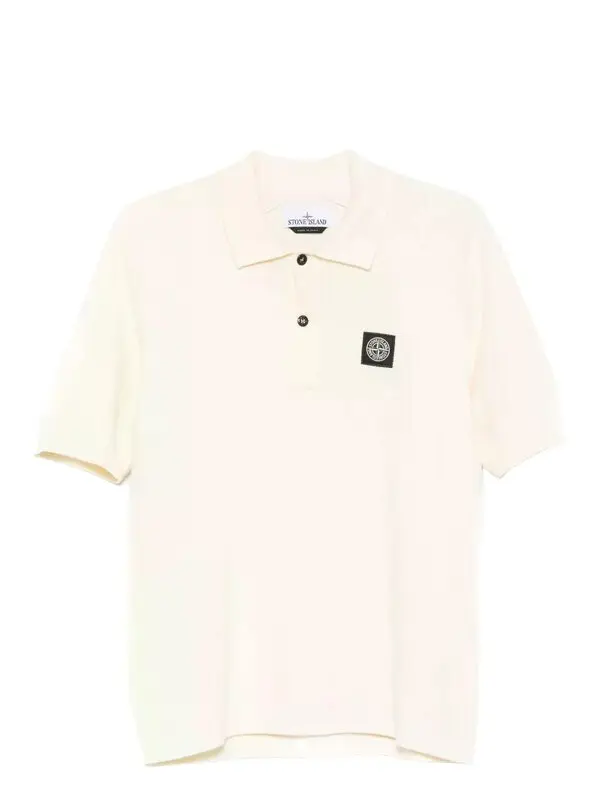 Stone Island Logo-patch Polo Shirt - Neutrals