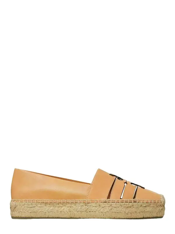 Tory Burch Leather Espadrilles - Neutrals