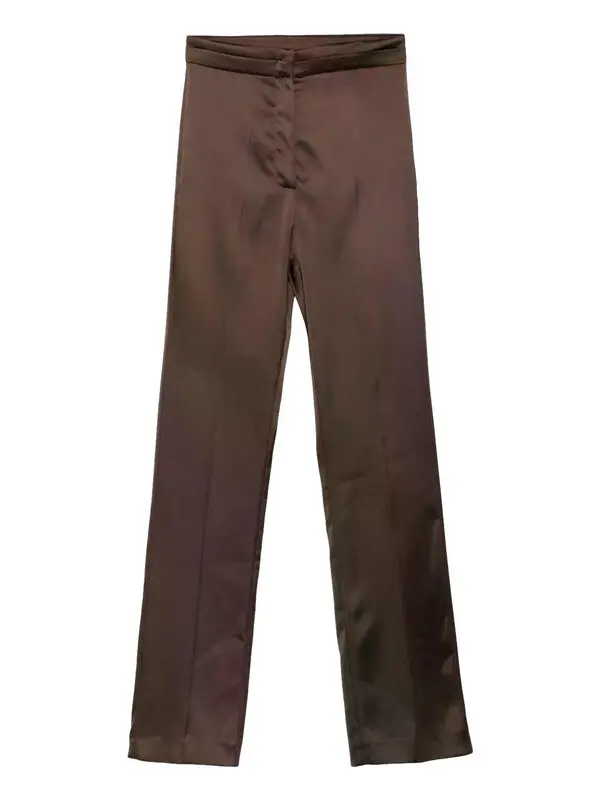 Patrizia Pepe Satin Trousers - Brown