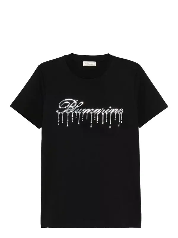 Blumarine Raised-logo T-shirt - Black