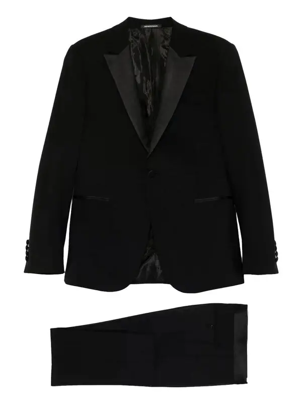 Emporio Armani Single-breasted Suit - Black