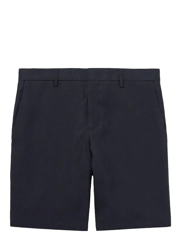 Paul Smith Straight-leg Linen Bermuda Shorts - Blue