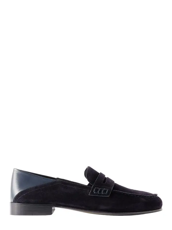 Manolo Blahnik Plymouth Collapsible-heel Loafers - Blue