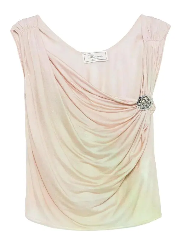 Blumarine Crepe Tank Top - Pink