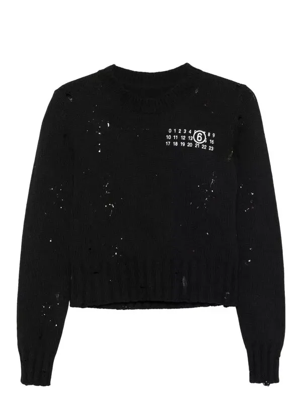 MAISON MARGIELA Numbers-motif Sweater - Black
