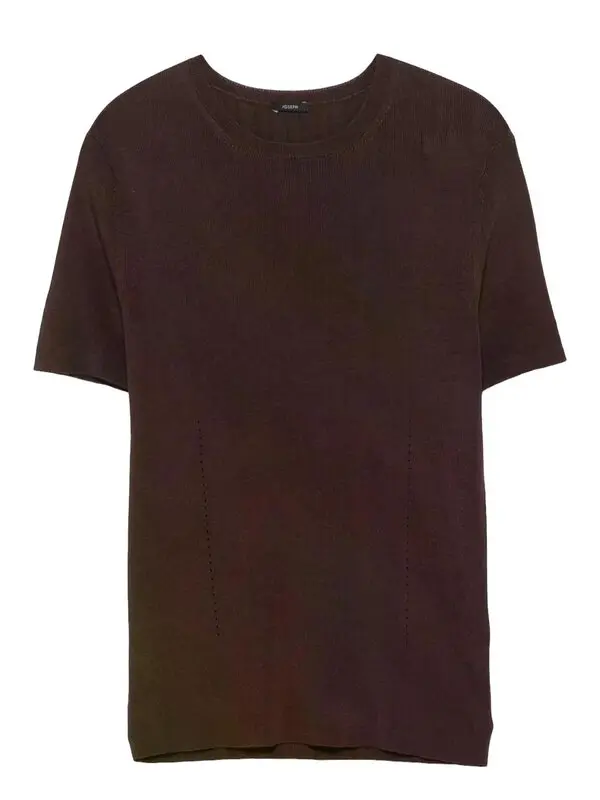 JOSEPH Ribbed T-shirt - Brown