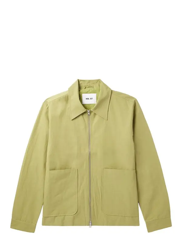 Nn07 Gael Organic Cotton-blend Jacket - Green