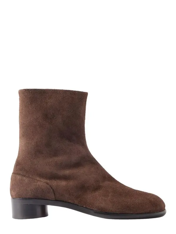 MAISON MARGIELA Tabi Suede Boots - Brown