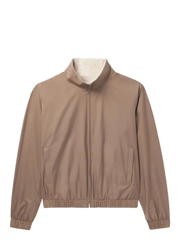 Loro Piana Reversible Windmate® Storm System® Nylon And Cashmere Blouson Jacket - Brown