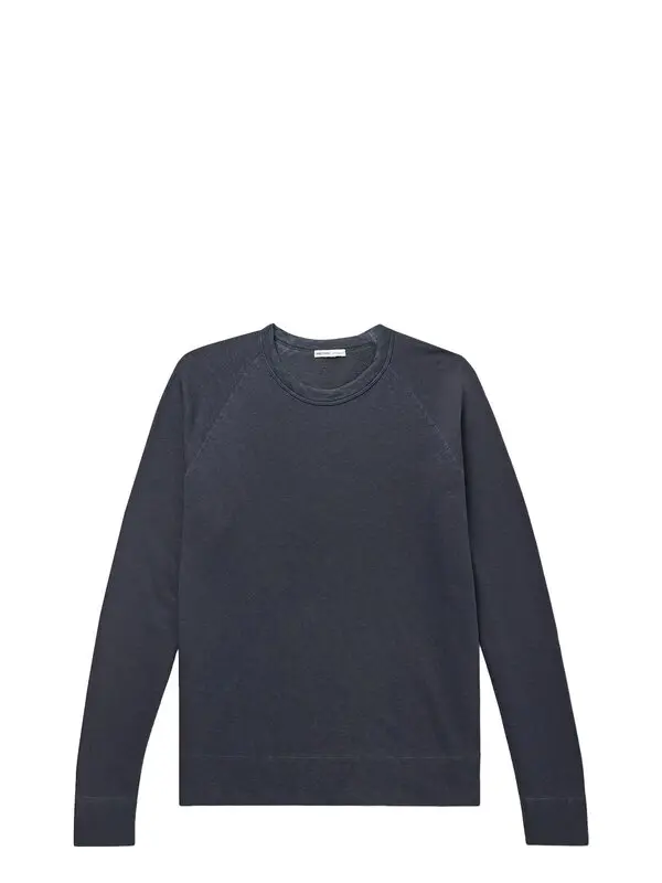 JAMES PERSE Cotton-jersey Sweatshirt - Blue
