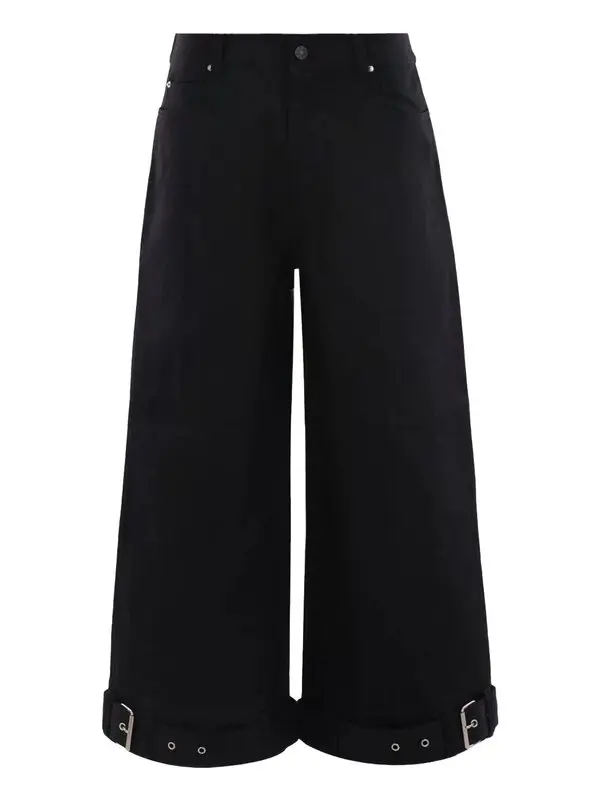 MELITTA BAUMEISTER Belted Cropped Jeans - Black