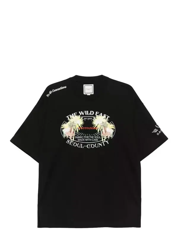 WOOYOUNGMI Palm Tree T-shirt - Black