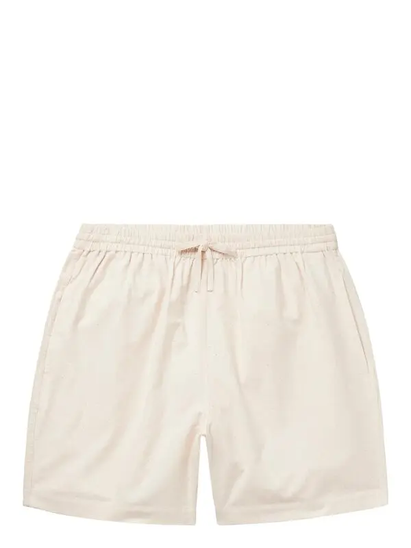 KARDO Olbia Straight-leg Cotton Drawstring Shorts - Neutrals
