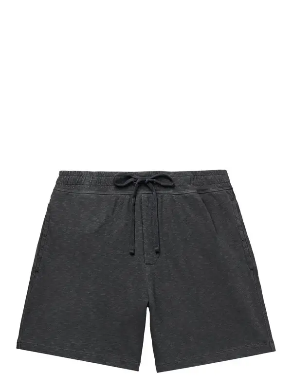JAMES PERSE Loopback Cotton-jersey Drawstring Shorts - Gray