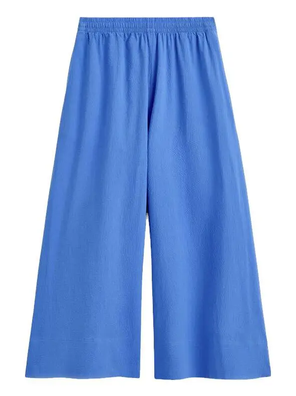 Cos Seersucker Culottes - Blue