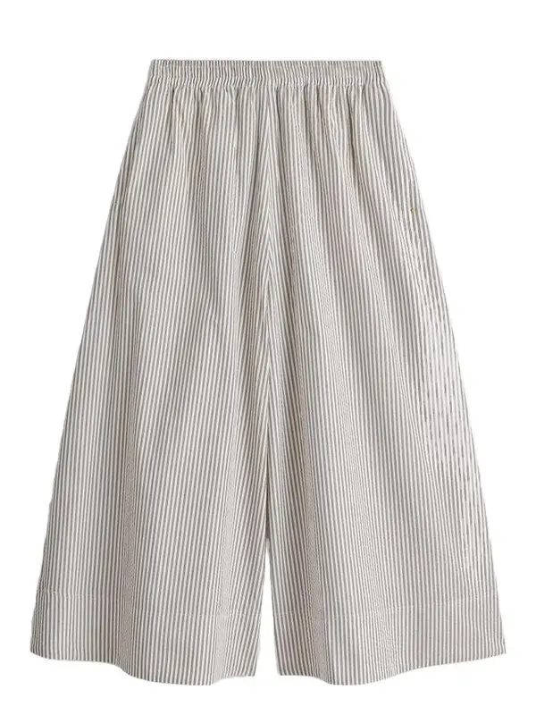 Cos Seersucker Culottes - White