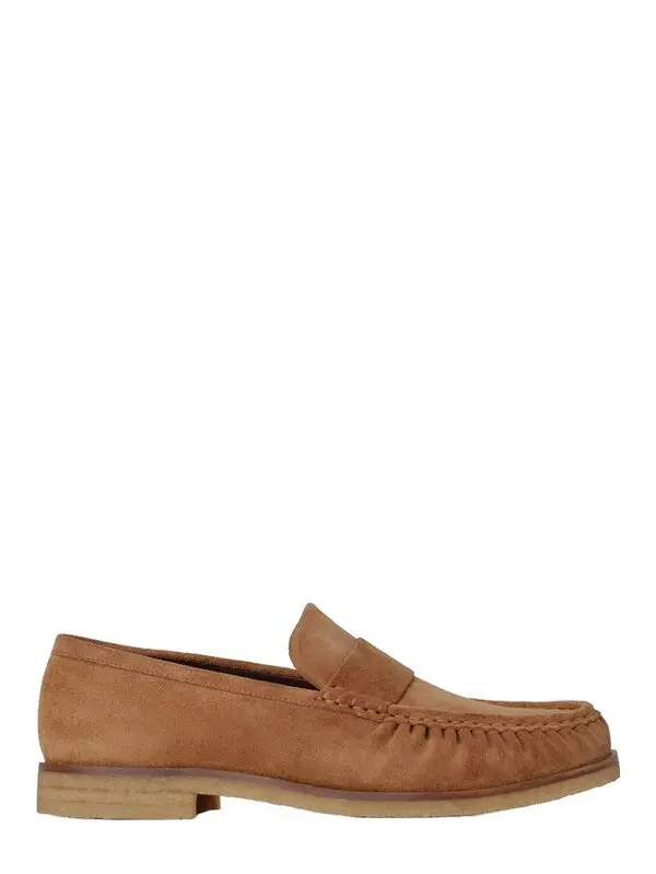 Cos Gathered Suede Loafers - Beige