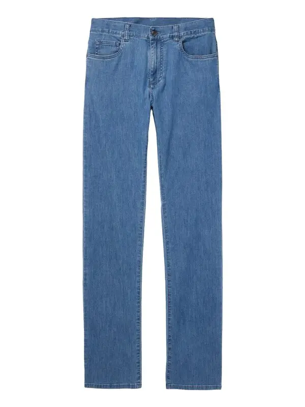 Canali Slim-fit Straight-leg Jeans - Blue