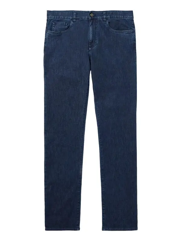 Canali Slim-fit Straight-leg Jeans - Blue