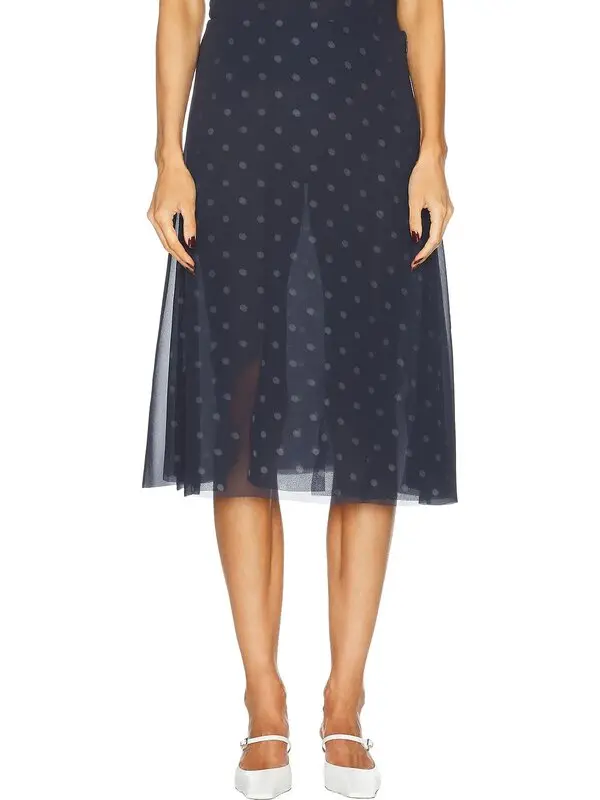 Acne Studios Iranee Skirt - Navy & White