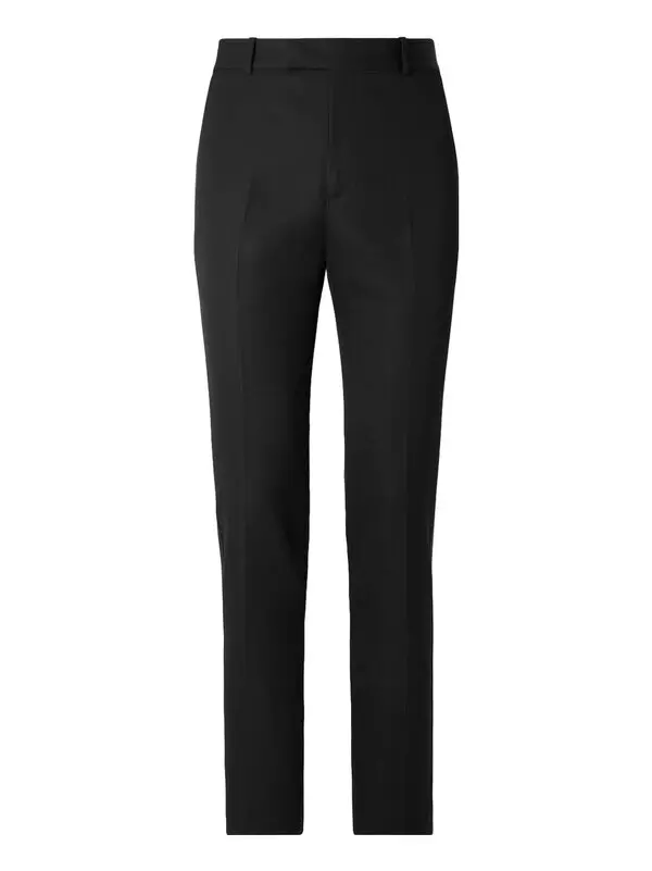 Alexander McQueen Slim-fit Wool Trousers - Black