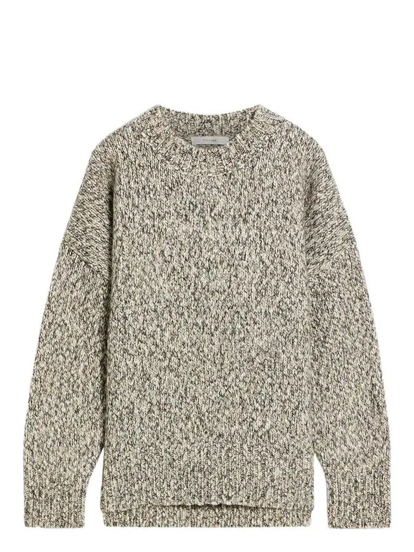 FRAME Marled Wool-blend Sweater - Black