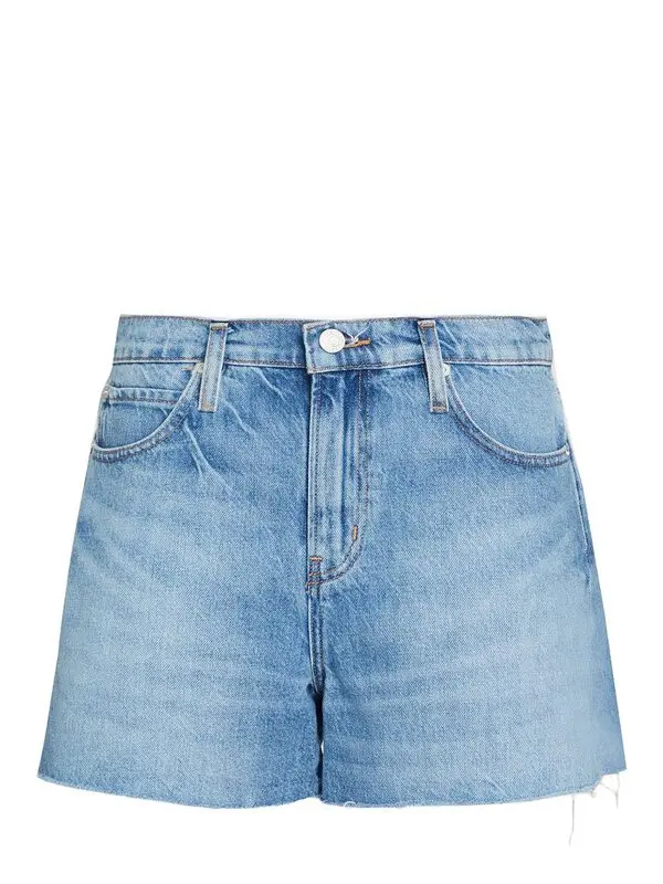 FRAME Frayed Denim Shorts - Light Denim